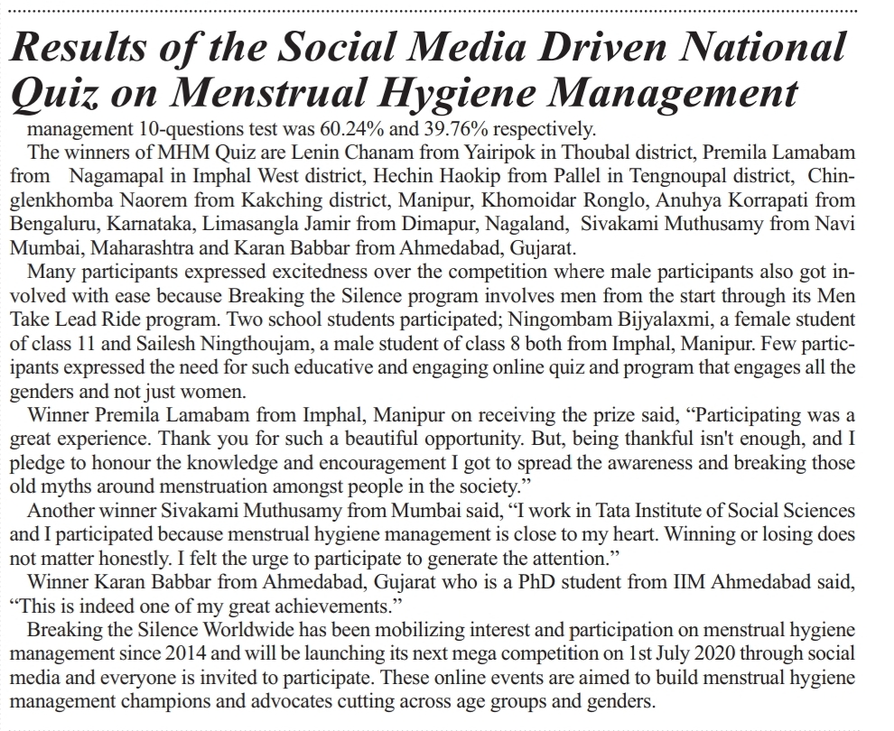 How We Celebrated International Menstrual Hygiene Day During The ...