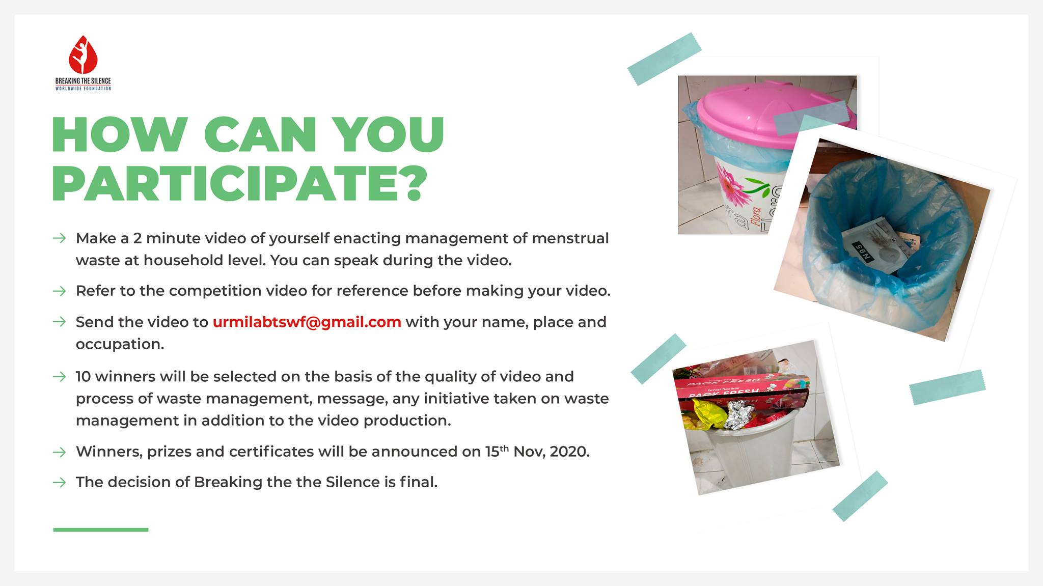 Waste Management Household Menstrual Segregation Recycle