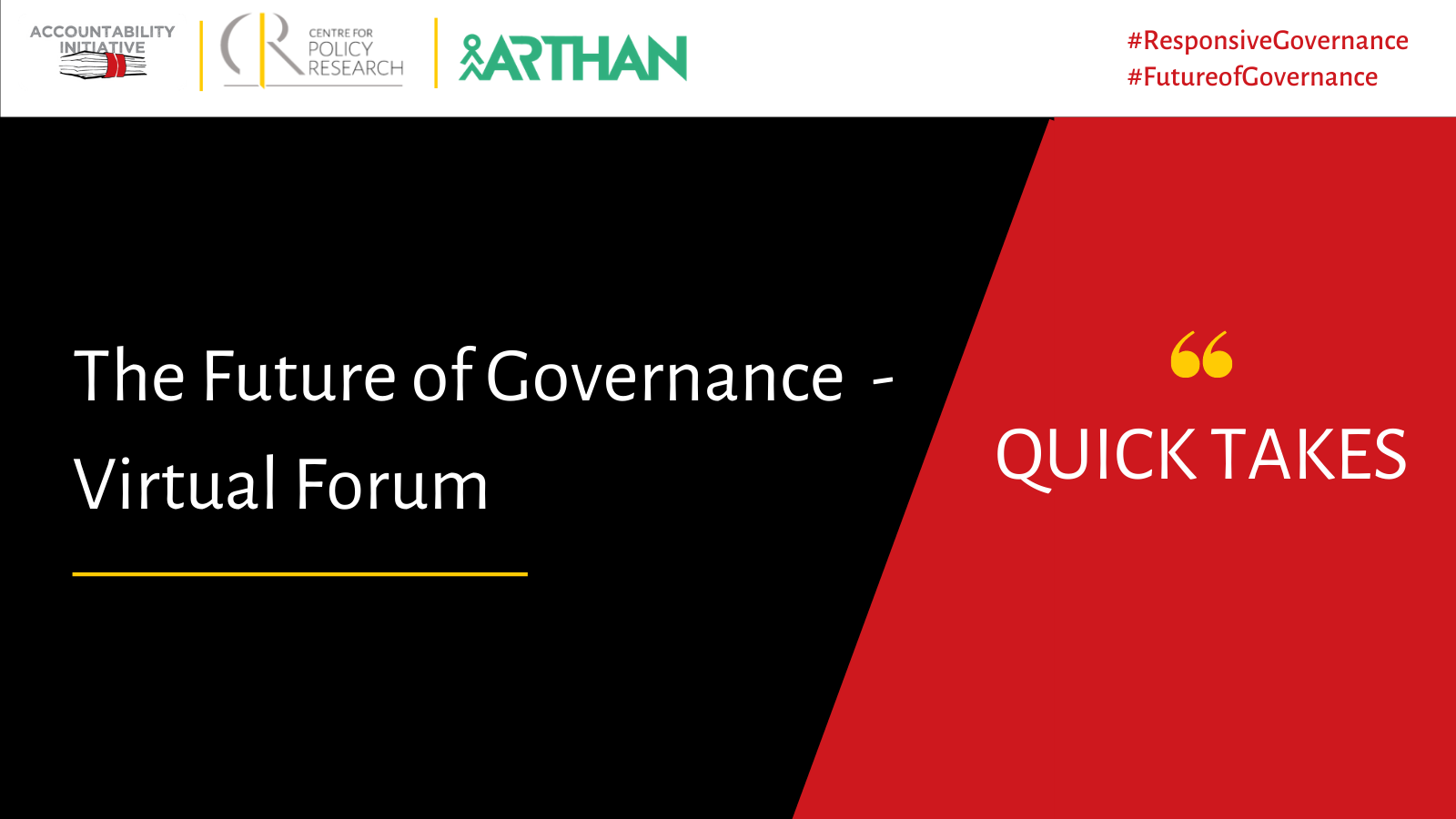 Looking Back On ‘The Future Of Governance’ Virtual Forum